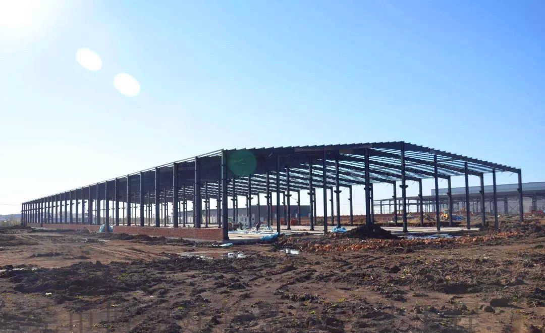 Large-Span Custom Construction Steel Low-Cost Prefabricated Warehouse