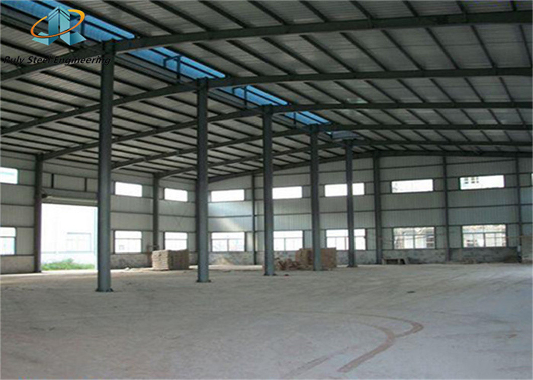 Prefabricated Light Metal Factory Building Steel Frame Construction ...
