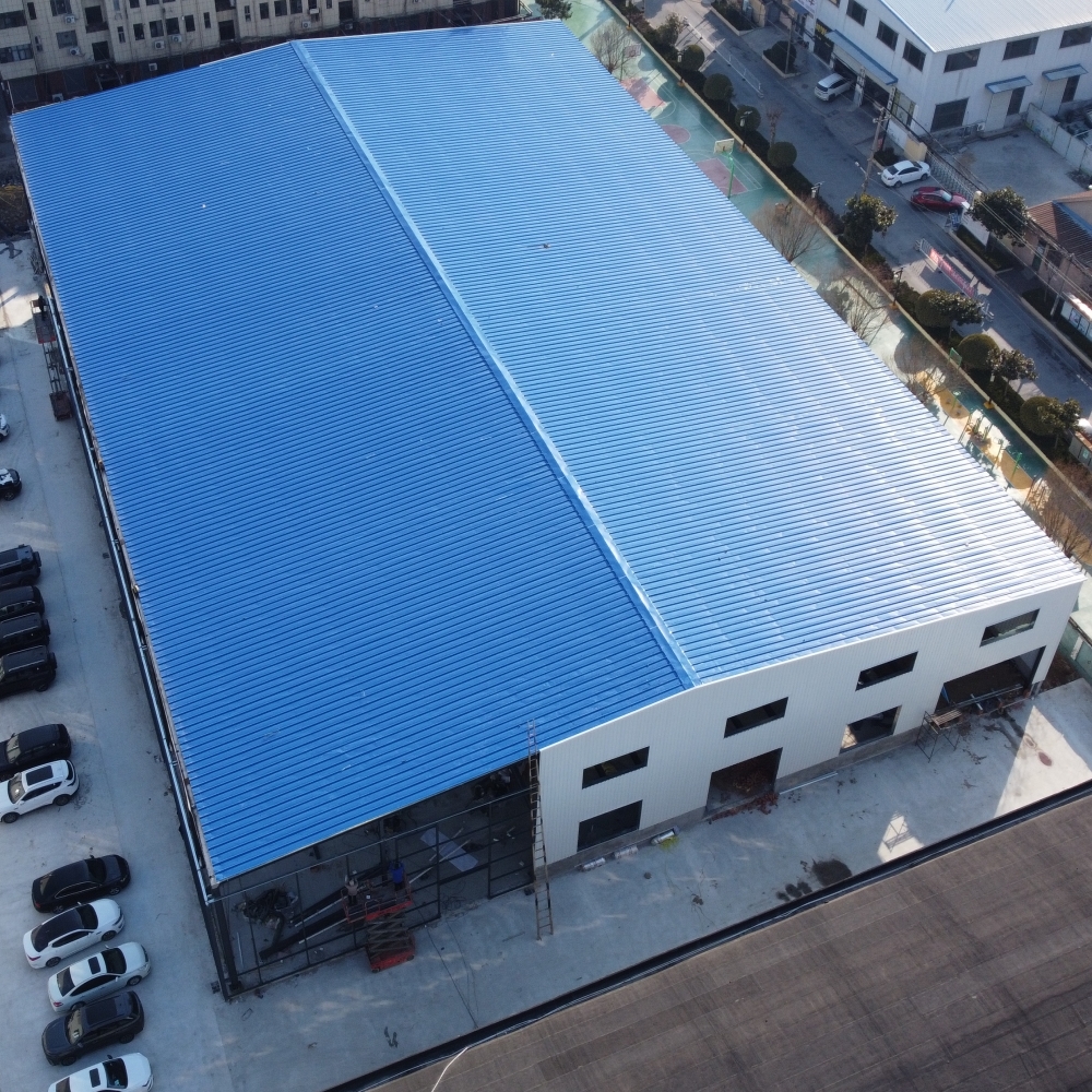 Prefabricated Steel Structure Workshop for Auto Repair with Crane
