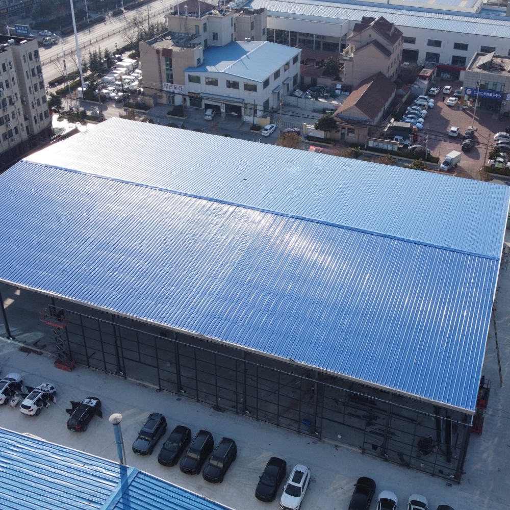 Pre Engineered Steel Building Workshop Portal Frame Sandwich Panel