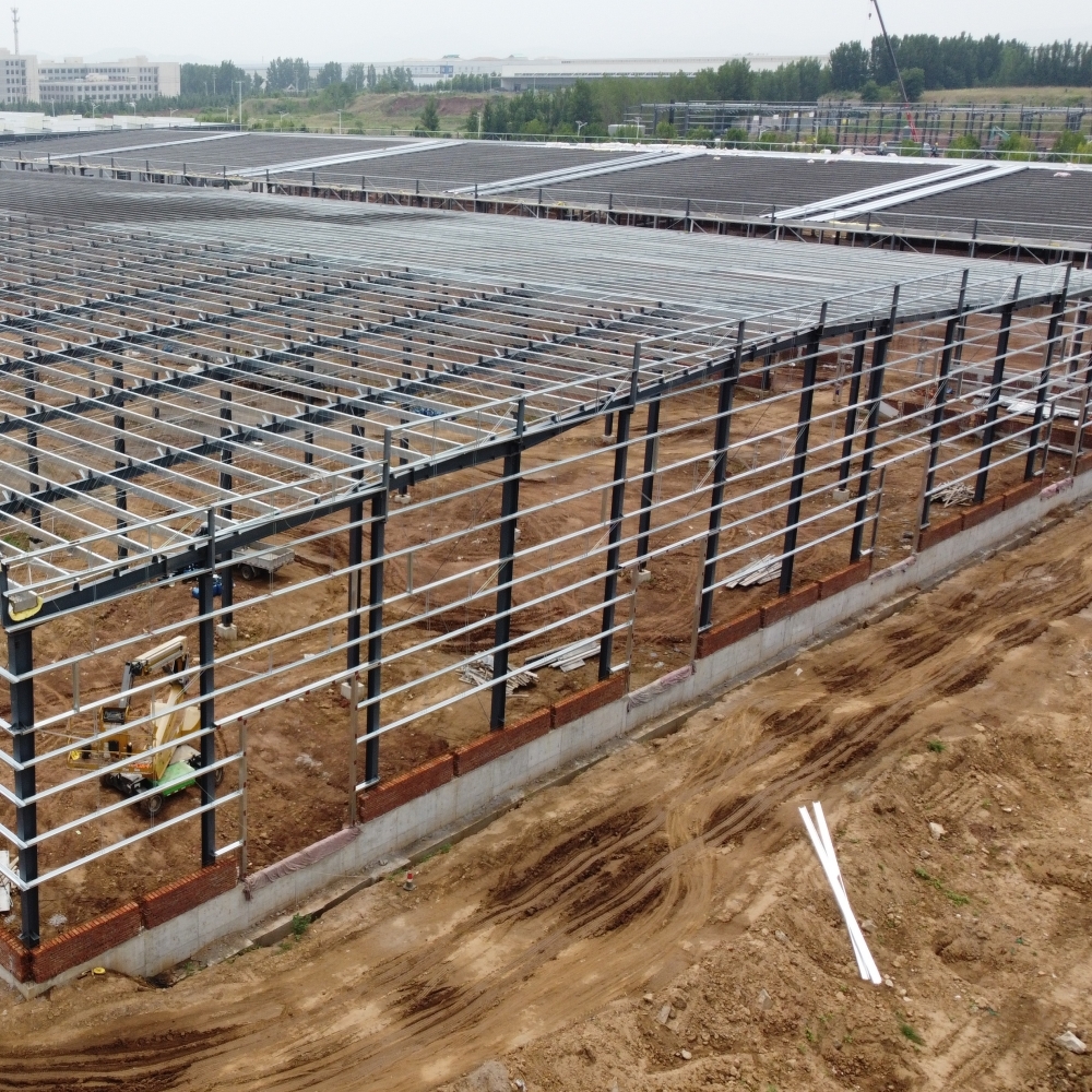 Prefab Steel Structure Warehouse with H-Section Beams and PPGI Cladding