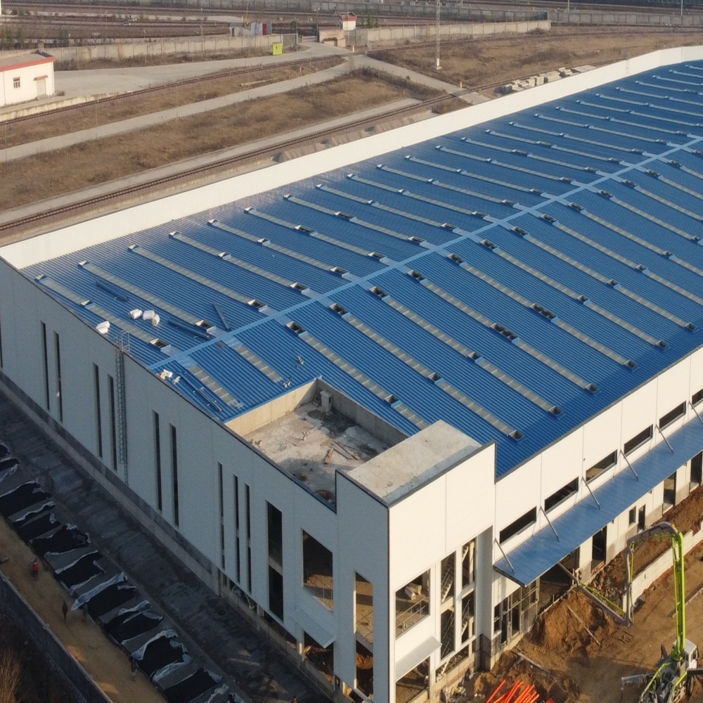 Large Span Prefab Steel Structure Workshop with Galvanized Anti-Rust ...