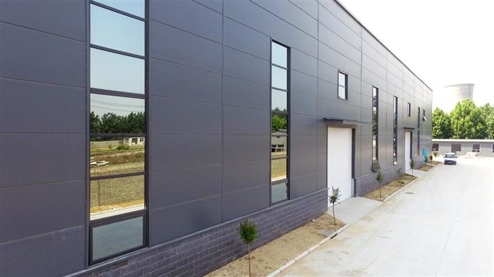 Insulated Prefab Steel Warehouse with Aluminized Zinc Cladding